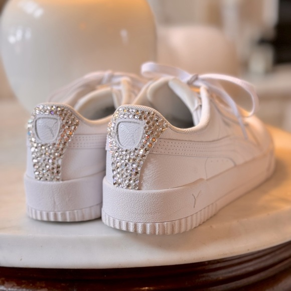 Puma | Shoes | Puma Custom Ladies Sneakers 85 Upcycled Custom Crystals ...